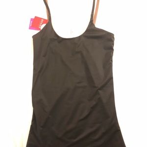 SPANX | Tops | Nwt Spanx Reversible Open Bust Cami Blacktaupe | Poshmark